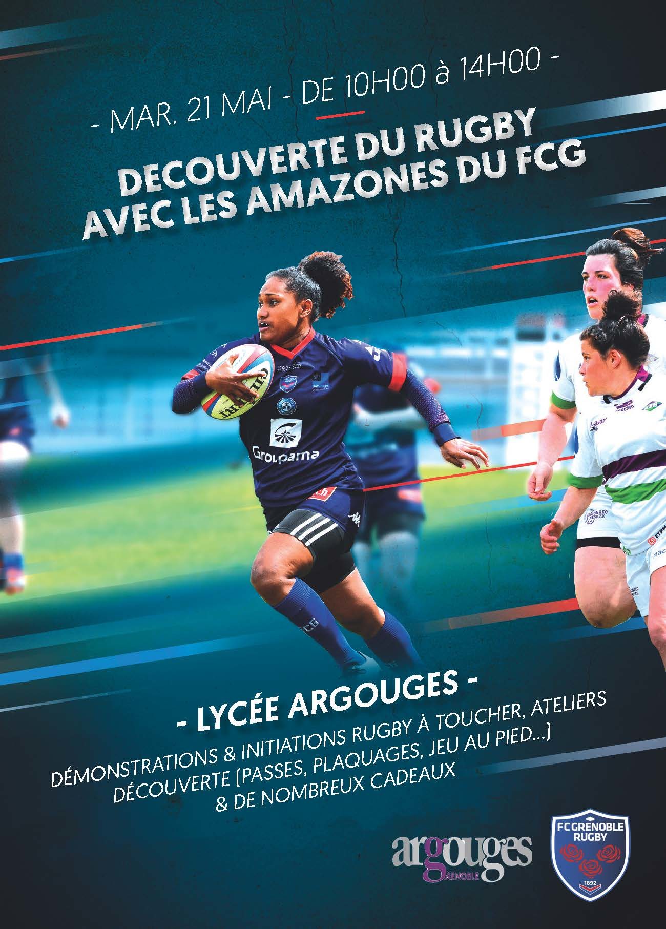 Découverte du rugby avec les amazones du FCG - Vie du lycée - Lycées André Argouges